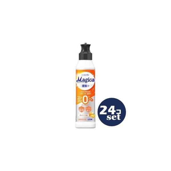こびりつき汚れは、酵素でつけおき分解！ 油汚れがサラサラ落ちるオレンジの香り品名：台所用合成洗剤液性：中性用途：食器・調理用具・シンク用、スポンジの除菌