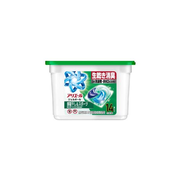 部屋干し＆スポーツ　漂白剤つけおき級消臭*2※漂白剤・つけ置きなしで洗ってアリエールの力を実感！*2 99%抗菌*3 レノアスポーツ共同開発まとめ洗いにも。洗濯槽のカビ防止*4 ※洗浄効果による。*1 消臭効果のこと。ニオイの程度により異な...
