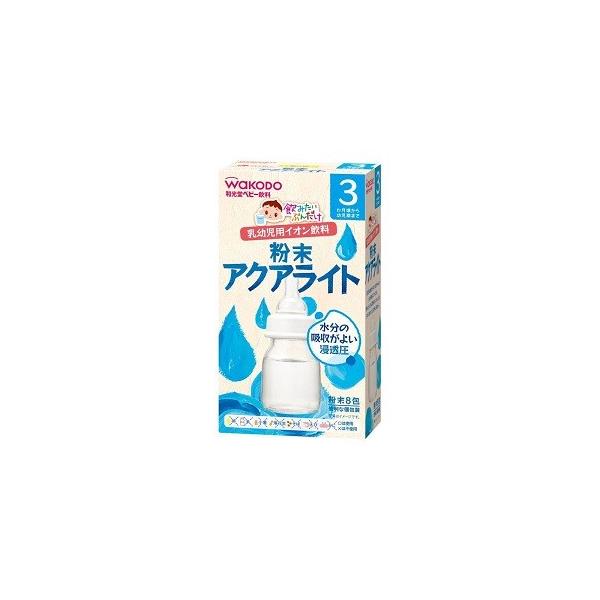 飲みたいときに飲みたいぶんだけ。まだ飲む量が少ない赤ちゃんの水分補給にぴったりな粉末飲料です。赤ちゃんやお子さまは、からだのなかの水分を上手に調節できません。そのため失われた水分と電解質をすみやかに補ってあげることが大切です。アクアライトは...
