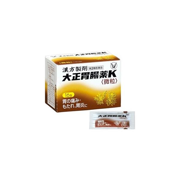 漢方製剤　胃の痛み・もたれ、胃炎に大正胃腸薬Ｋは、胃の痛みをはじめ、もたれ、胃炎など現代人の胃腸症状に適した胃腸薬です。胃痛・胃酸過多・胃炎によく効く「安中散」に、鎮痛効果の高い「芍薬甘草湯」を1日量510mg配合。治療効果の高い処方です。