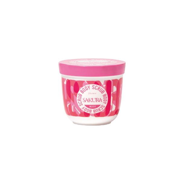 ふわふわホイップテクスチャーのボディスクラブ。きめの細かいスクラブが古い角質をやさしく落とし、キメ細か肌へ。ムスクの香り。