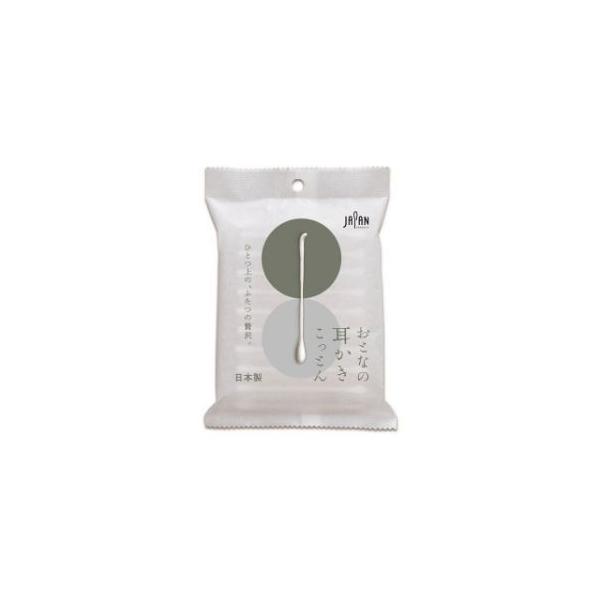 ・綿球を耳かき形状にした新感覚の耳かき綿棒！・耳かき形状が大きな耳垢をしっかりキャッチ。綿棒の繊維が小さな耳垢も逃がさない。・コットン素材だから耳にやさしい。・携帯に便利な個別包装。・軸に耳かきの向きが分かる凹み付き。