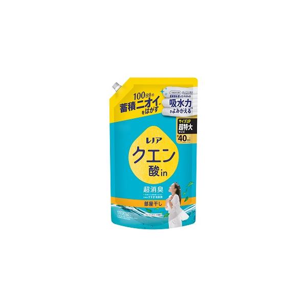 蓄積した生乾き臭にも柔軟剤を使ったタオルの吸水力UP!*2防臭パワー肌にやさしい漂白剤なしでも一発消臭*3自然由来クエン酸配合すすぎ一回でもOK*100日間、洗浄・使用しても蓄積するニオイ*2 P&amp;G調べ。弊社柔軟剤比。*3 P&a...