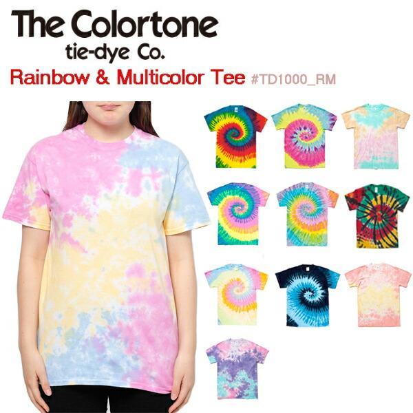 The Colortone tie-dye Co. Rainbow ＆Muilicolor Tee