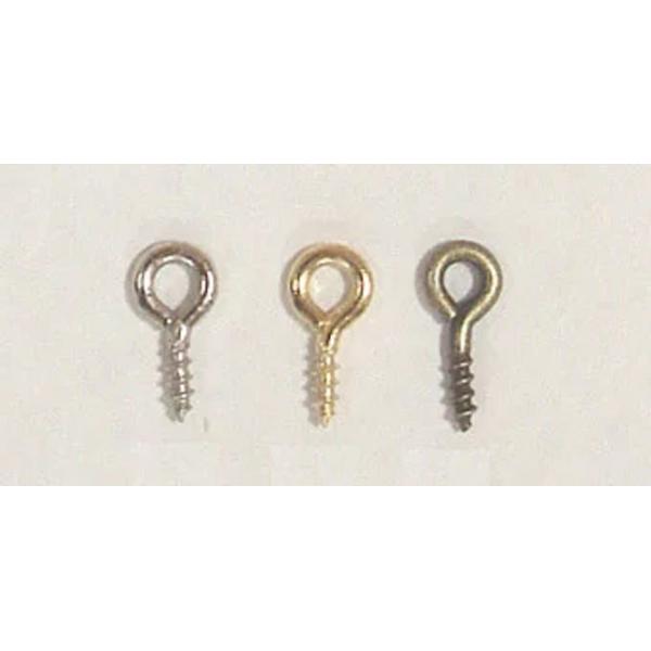 1.8mm内径×10mm長さ ねじ部分の太さ(線径)1.2ミリキーホルダー/金具/パーツ/カニカン/チャーム/ヒートン/アクセサリー/ヒートンキャップ/ストラップ