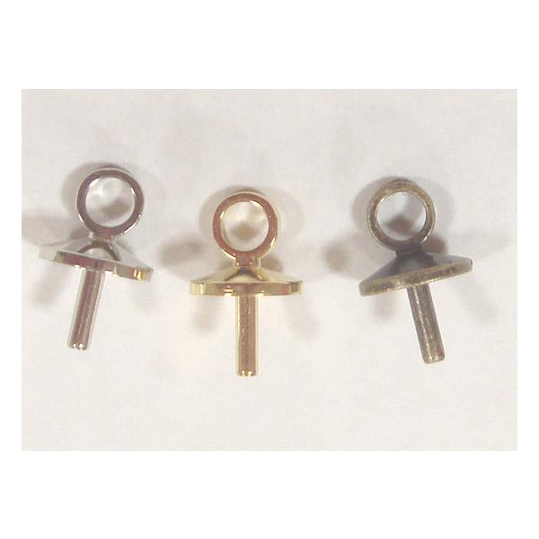 2.0mm内径×7.5mm長さ接着タイプ（穴をあけて挿し込んで接着止めします。）キーホルダー/金具/パーツ/カニカン/チャーム/ヒートン/アクセサリー/ヒートンキャップ/ストラップ