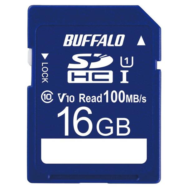 【商品名】　バッファロー SDカード 16GB 100MB/s UHS-1 スピードクラス1 VideoSpeedClass10 IPX7 Full H★★ラッピングについて★★当店ではラッピングは承っておりません。ご了承くださいませ。★★...