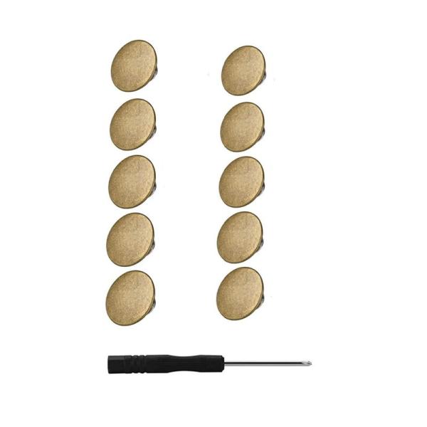 【商品名】　YFFSFDC ボタン ジーンズ デニム 交換 リメイク用 17mm 10個セット ジーパン直し ネジ式 簡単取付け DIY 手作り 手芸/★★ラッピングについて★★当店ではラッピングは承っておりません。ご了承くださいませ。★★...