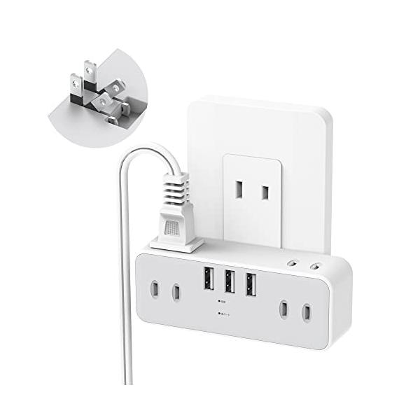 【商品名】　コンセント タップ 電源タップ usb付き MSCIEN 雷ガード 電源タップ 6個AC口 3個USBポート たこあしコンセント 分岐 OA★★ラッピングについて★★当店ではラッピングは承っておりません。ご了承くださいませ。★★...