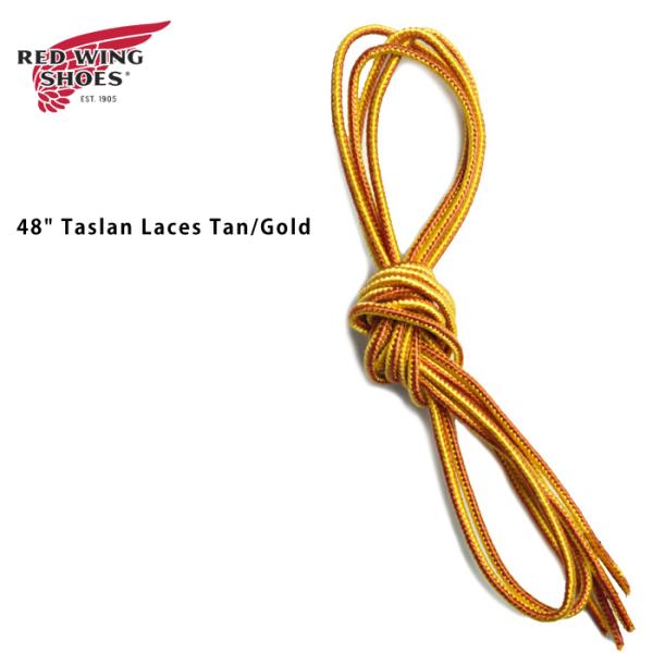 【商品名】RED WING レッドウィング シューレース48" Taslan Laces Tan/Gold48インチ タスランレース タン/ゴールド【特徴】レッド・ウィング社では1960年代よりワークブーツに、それまでのレザー紐や平紐に変え...