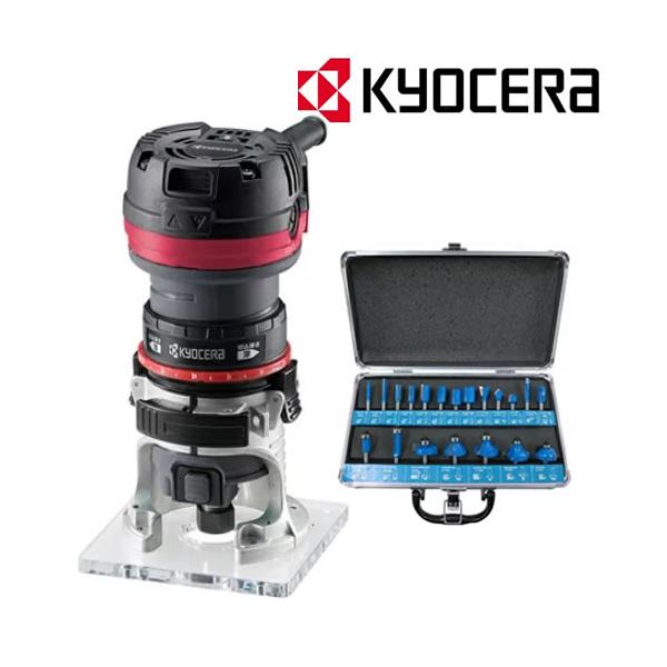 リョービ(京セラ)　トリマー　ATRE-60V【20本組トリマビットセット付】■商品番号・規格：トリマーATRE-60V+B20SRYOBI　変速機能・ソフトスタート機能付　トリマービットセット付