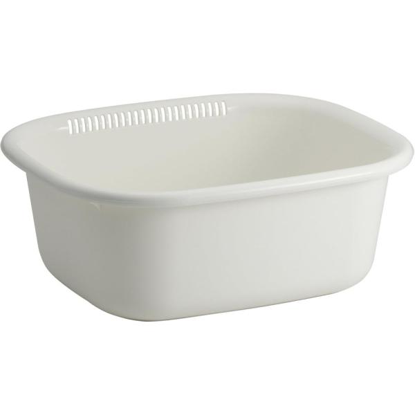 [関連word] ン用品 角 たらい 日本製 耐久性 水切り スノコ形状 353×300×135mm 銀イオン 汚れにくい 衛生的 収納 コンパクト 便利 生活用品