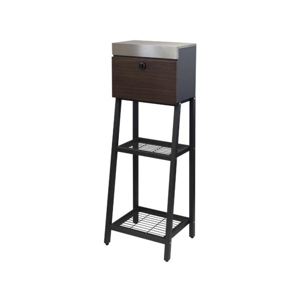 [関連word] ポスト スタンド スタンド付き  自立郵便受け 置き型 スタンドポスト おしゃれ 郵便ポスト 鍵付き シンプル 木目調 ダークグレー レクシー ポスト 大容量 置き配対応 錆びにくい 一戸建て用 工事不要 スタイリッシュ ...