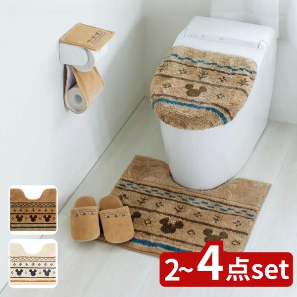 [関連word] MCグランド 2点セット | トイレマット キッチンマット MCグランド ディズニー ミッキーマウス 家庭用品 インテリア 衛生用品 ポリエステル アクリル 快適 カバー 台所 ネイティブ柄 55x60 洗える トイレカバ...