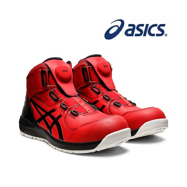 アシックス(asics) 安全靴 ウィンジョブ FCP304 Boa 1271A030-600 カラー:クラシックレッド×ブラック■商品番号・規格：1271A030-600Boaフィットシステムを採用。着脱を早く容易に。ハイカット。
