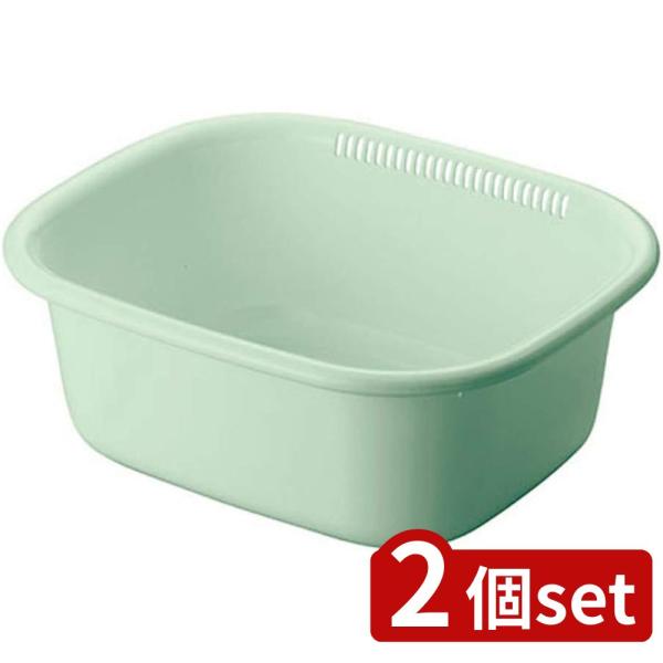 [関連word]  Nポゼ 洗い桶(角型)グリーン 2個セット | 洗い桶 グリーン Nポゼ 角型 プラスチック製 キッチン用品 台所 抗菌仕様 食器 洗い桶角型 水廻りシリーズ 収納用品 スペース節約 モダンデザイン 環境に優しい シンプ...