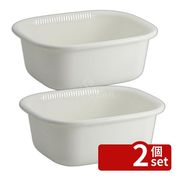 [関連word] ン用品 角 たらい 日本製 耐久性 水切り スノコ形状 353×300×135mm 銀イオン 汚れにくい 衛生的 収納 コンパクト 便利 生活用品