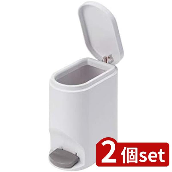 [関連word]  スマート トイレポット W 2個セット | トイレポット フタ付き スマートトイレポット ダストボックス サニタリーボックス ペダル式 トイレ用品 シンプル コーナーポット トイレゴミ箱 ホワイト W スマートトイレ ナ...