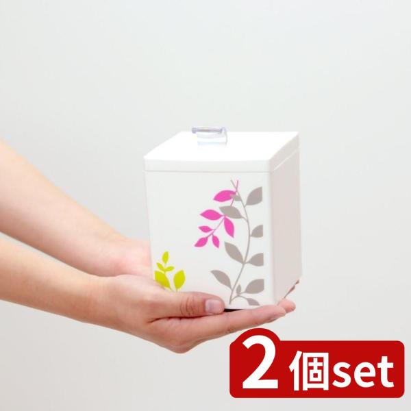 [関連word] 【2個セット】ペアプランツ コーナーポット ホワイト | コーナーポット トイレ ゴミ箱 ゴミ入れ スリム トイレ用品 収納 汚物入れ プランツ リーフ 掃除 おしゃれ トイレ掃除 小さい コンパクト ダストボックス サニ...