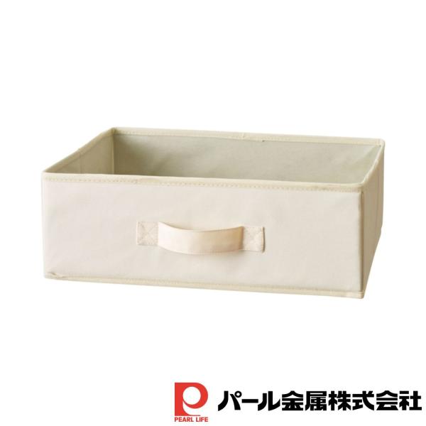 [関連Word] パール金属 アイボリー 収納ボックス 横型ハーフ 幅38 奥行26 高さ12 バスケット カゴ 小物入れ パ ル N7645パル