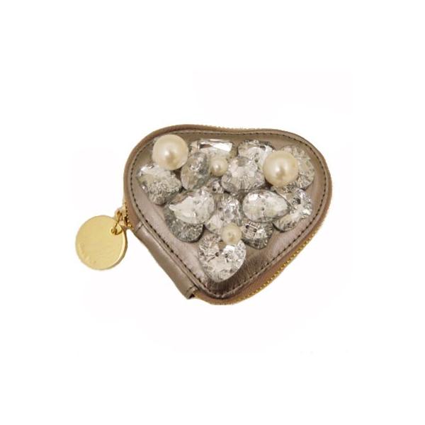 ■商品名 【Deux Lux】デュラックス ビジューデコレーション ハートコインケース [DL1109-120/GUNMETAL]素材：合成皮革カラー：ガンメタルサイズ：縦9cm×横10.5cm×厚み2cm（ビジュー除く）その他：開閉ファス...