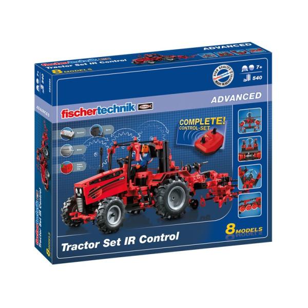 赤外線通信によるリモートコントロール。8種類のトラクターを作って楽しもう。パーツ数540個定期的にワークショップを開催しております。フィッシャーテクニックを通じて芽生えた疑問や問題をスタッフが一緒に考え、解決へのサポートを行います。