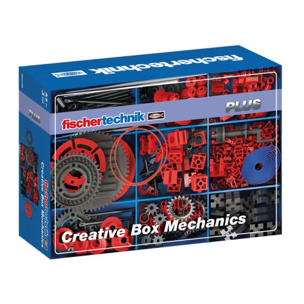 新しい”Creative Box Mechanics”には、エンジニアリングを探求する人のための”何か”があります。ギア、ラック、軸、ワーム、その他の駆動要素を含む290のパーツは、力学をテーマにした構築の楽しみを提供します。他のfisch...
