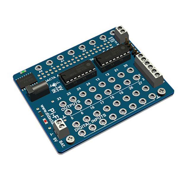 Raspberry Pi用拡張カード（Raspberry Pi等は別途手配してください）Raspberry Pi用拡張カード（8×出力または4×DCモーター、8×デジタル入力、４×アナログ入力、I2C、TX+RX、４×サーボモーター）拡張ボ...