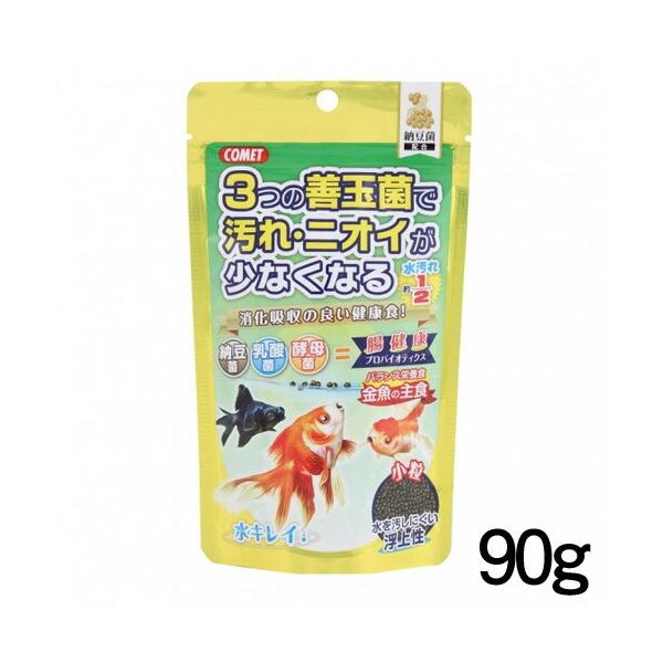 『特長』善玉菌の力でニオイ・汚れを減らします。納豆菌により消化吸収を助け、排泄物の分解力も向上し、更に継続的に与えると飼育水の嫌な臭いを軽減します。健康に育つビタミン配合のバランスフードで、小さい金魚に最適な浮上性の小粒です。『原材料』フィ...