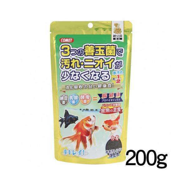 『特長』善玉菌の力でニオイ・汚れを減らします。納豆菌により消化吸収を助け、排泄物の分解力も向上し、更に継続的に与えると飼育水の嫌な臭いを軽減します。健康に育つビタミン配合のバランスフードで、小さい金魚に最適な浮上性の小粒です。『原材料』フィ...