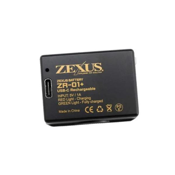 ZEXUS 専用充電池1000mAh充電口は待望のTYPE-Cの高速充電対応充電し繰り返し使用できる。乾電池代が不要でエコ。軽量・コンパクトUSB充電で車やモバイルバッテリーからも充電可能！−20度の寒冷地仕様でも適応。USBケーブル別売。
