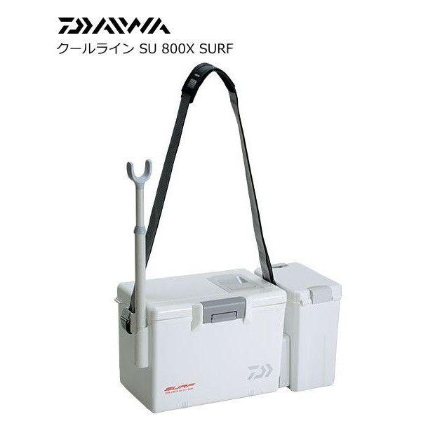 ダイワ 投げ釣り専用クーラーボックス DAIWA クールライン SU800X SURF サーフCPサイドボックスハード搭載。投げ釣り専用クーラー。・小物収納に便利なCPサイドボックスハード（両面開き上フタ、中箱付き）付き・エサ付け等に便利な...