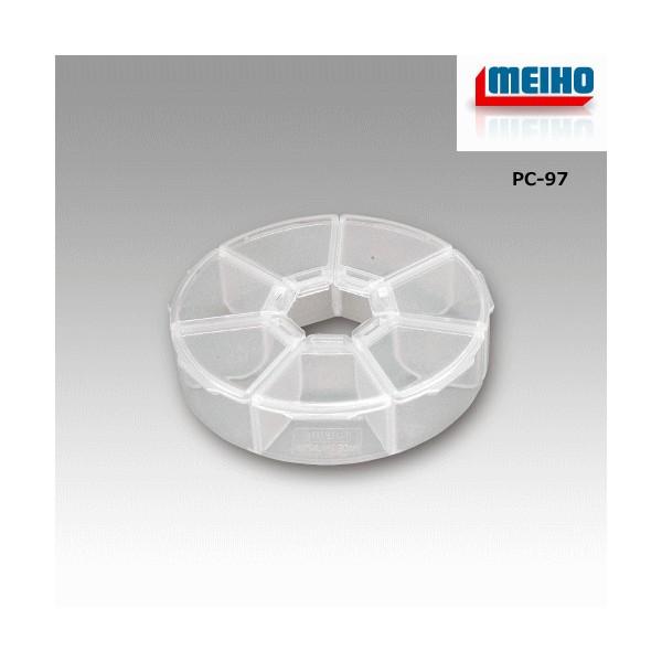 メイホウ 明邦化学工業 PC-97 ケースバッグやケースに収納する際、不意に蓋が開くのを防ぐインサイドオープナー採用。■サイズ：91φ×25mm■素材：ポリプロピレン■発売年：2015年