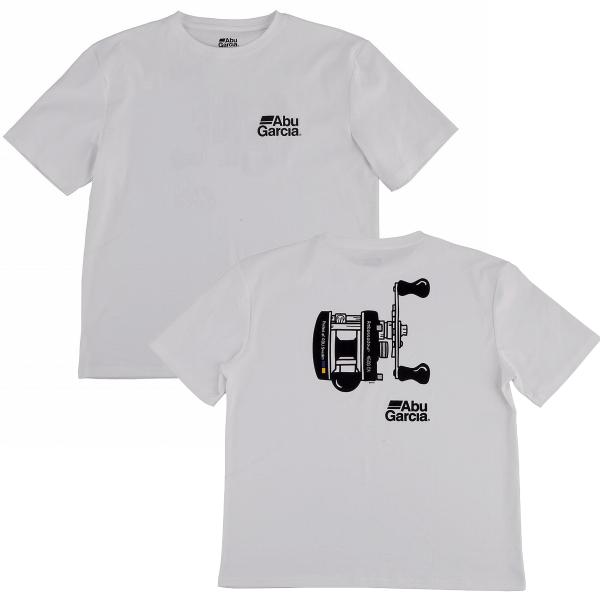 アブガルシア アンバサダー4600CAグラフィックT ホワイト (フィッシングシャツ Tシャツ)■素材：綿75％，ポリエステル25％■サイズ表記(裄丈/胸廻り/着丈)：M(52cm/116cm/67cm)・L(56cm/120cm/69cm...