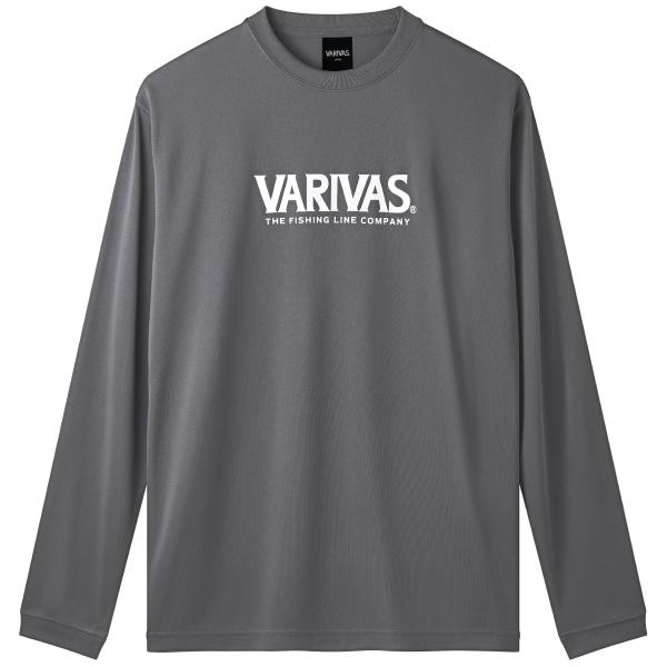 バリバス VARIVAS ドライロングTシャツ チャコール VAT-51 (フィッシングシャツ)■素材：ポリエステル100%≪バリバス フィッシングシャツ≫