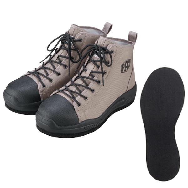 パズデザイン ZAP ラピットウェーディングシューズFE #モカ ZWS-622 (フェルトシューズ 釣り)■本体：ポリエステル100%/ミッドソール=EVAソール=PPフェルト■サイズ：XS、S、M、L、XL、3L■カラー：モカ≪パズデザ...