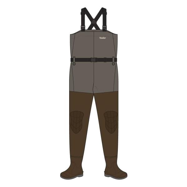 リバレイ RV ハイブリッドウェーダーCR グレージュ #5464 (透湿防水ウェーダー 釣り)■本体素材：上部/ポリエステル100％(透湿防水加工)、下部/クロロプレン5mm両面ジャージ■ブーツ素材：ラバー、内側5mmクロロプレン■フェル...