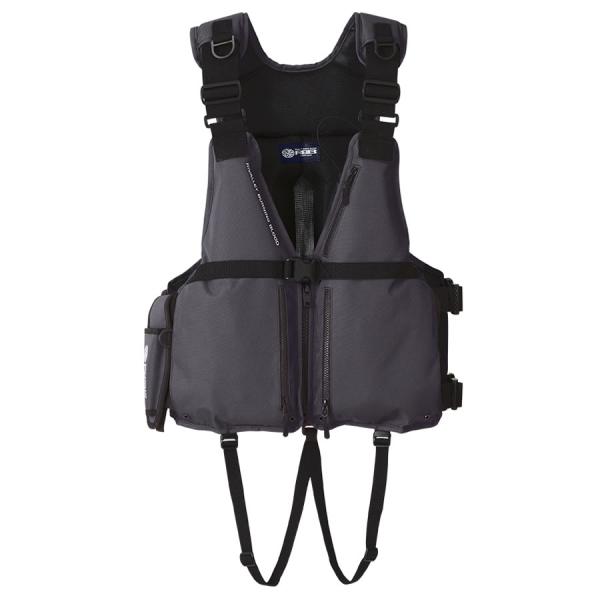 リバレイ RBBロックショアシューティングベスト2 チャコール #7694 (ライフジャケット 大人用 フローティングベスト 釣り)■サイズ：FREE■浮力体 ＰＥ発泡（浮力7.5Ｋｇ対応）■素材：ポリエステル 100％（CORDURA)≪...