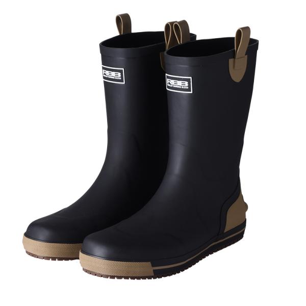 リバレイ RBB ボートゲームブーツロング ブラック×ベージュ #7776 (フィッシングブーツ 釣り)■発売年：2025年≪リバレイ フィッシングブーツ 釣り≫