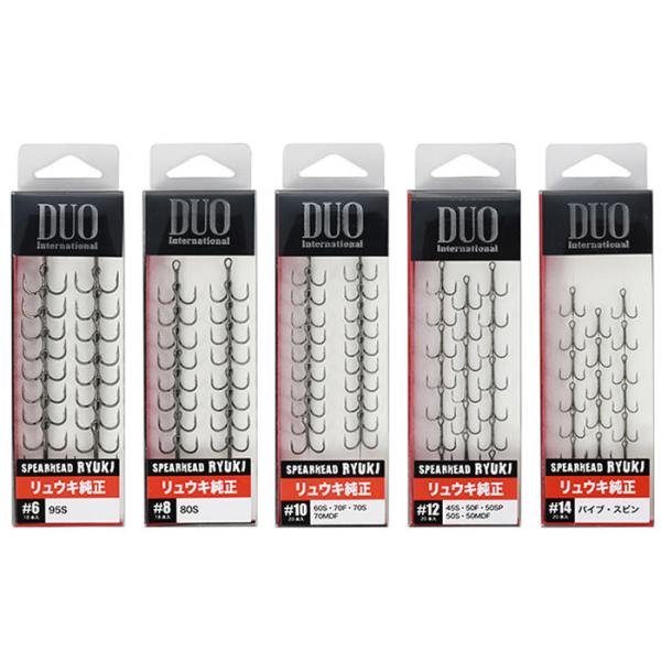 デュオ 純正フック スピアヘッド リュウキ RK-TR (ルアーフック)■Pieces：#6, #8(18本入)・＃10, #11, #12 (20本入)≪デュオ ルアーフック≫