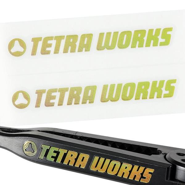 デュオ テトラワークスロゴ転写シール (小) ゴールドホロ (ステッカー ワッペン)■Size：16×150mm≪デュオ ステッカー ワッペン≫