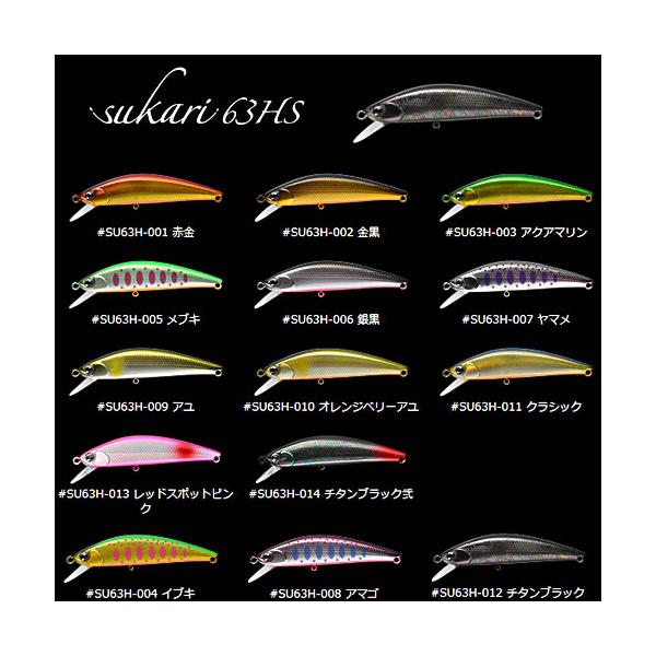 アイマ スカリ63HS■全長：63mm■重量：8ｇ■タイプ：シンキング■フック：ST-36BC #10（スイベル式ファックハンガー仕様）■リング：オリジナル#2≪アムズデザイン ルアー≫