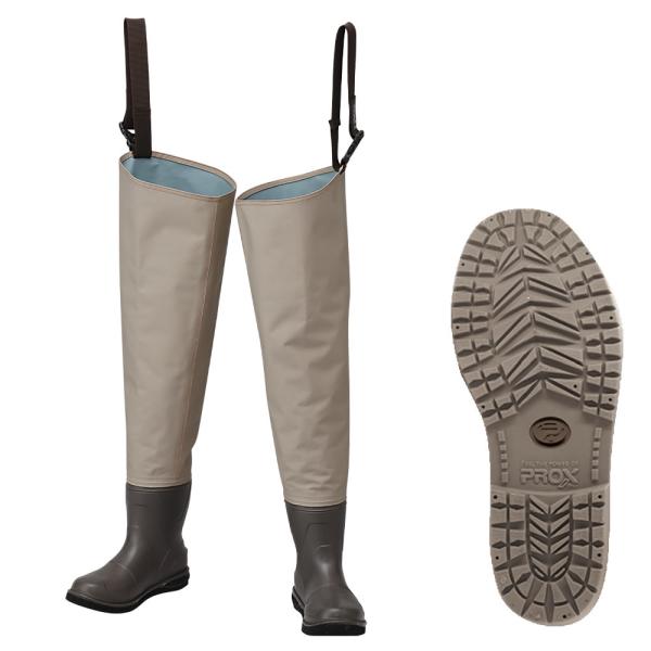 プロックス PROX テフロンポリエステルウェダー ヒップ PX3362 (ウェーダー 釣り)■カラー：ライトキャメルベージュ■底：ラジアル≪プロックス ウェーダー 釣り≫