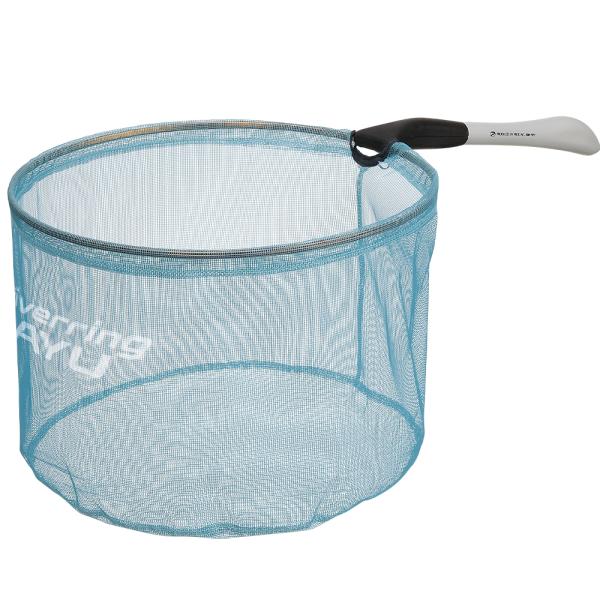 プロックス リバーリングアユダモ PX277SB (鮎タモ ランディングネット)■商品コード：PX277SB■自重(サイズ)：263g(直径36cm)・270g(直径39cm)■柄カラー：ゴールド■ネットカラー：スカイブルー■ネット深さ(c...