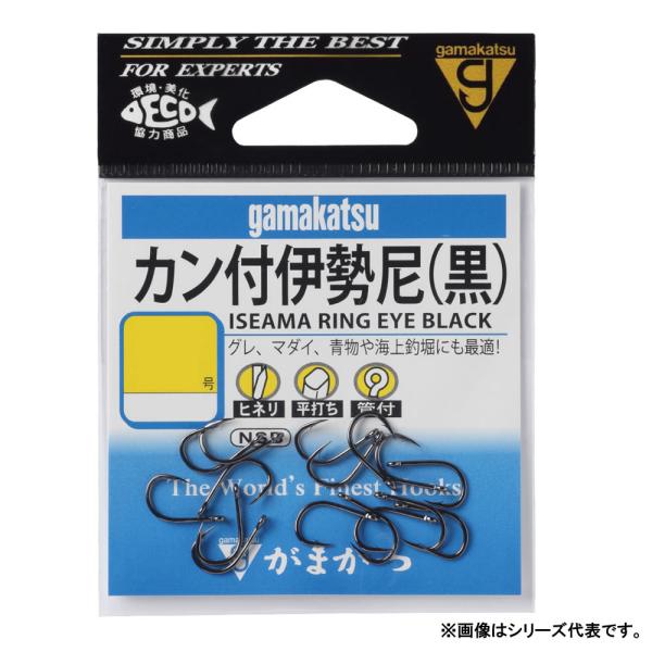がまかつ カン付伊勢尼 黒 (バラ針)■カラー:黒■号数(入数)：5(13)・6(13)・7(12)・8(11)・9(10)・10(9)・11(8)・12(7)・13(6)・14(5)≪がまかつ 管付伊勢尼針≫