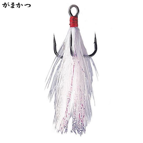 がまかつ トレブル 13FT ホワイト×レッド (トリプルフック)■＃10〜4 ZSB 2本入 フェザーテール（ホワイト×レッド）≪がまかつ トリプルフック≫