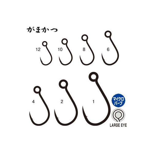 がまかつ シングルフック53 (ルアーフック)■＃12〜1 NSB 8本入■プラグ用≪がまかつ ルアーフック≫