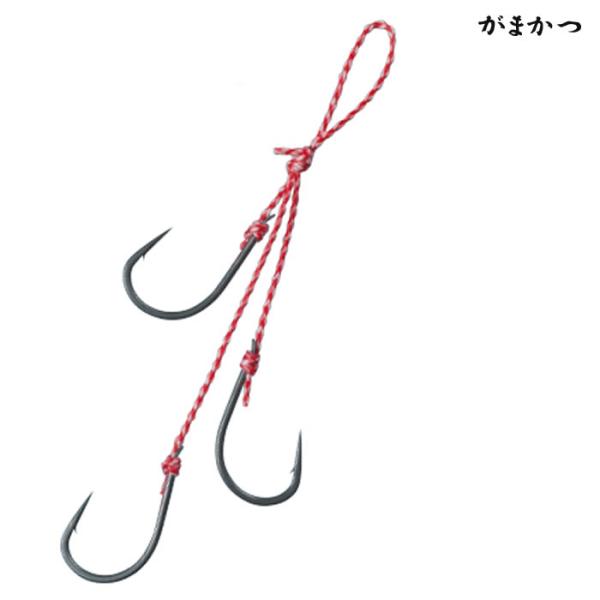 がまかつ 糸付 サーベルポイントフッキングM3本鈎 SS〜L F-132 (アシストフック タイラバ交換パーツ)■サイズ：SS、S、M、L■入数：2組入■使用鈎：サーベルポイント、フッキングマスター(ナノスムースコート)≪がまかつ アシスト...