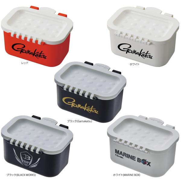がまかつ サシエ入れ(成型) 110mm GM2482 (エサ箱)■素材：(本体)ポリプロピレン (フタ部分)ポリプロピレン (インナートレイ) ポリプロピレン■サイズ： ＜内寸＞D65×W105×H30mm≪がまかつ エサ箱≫