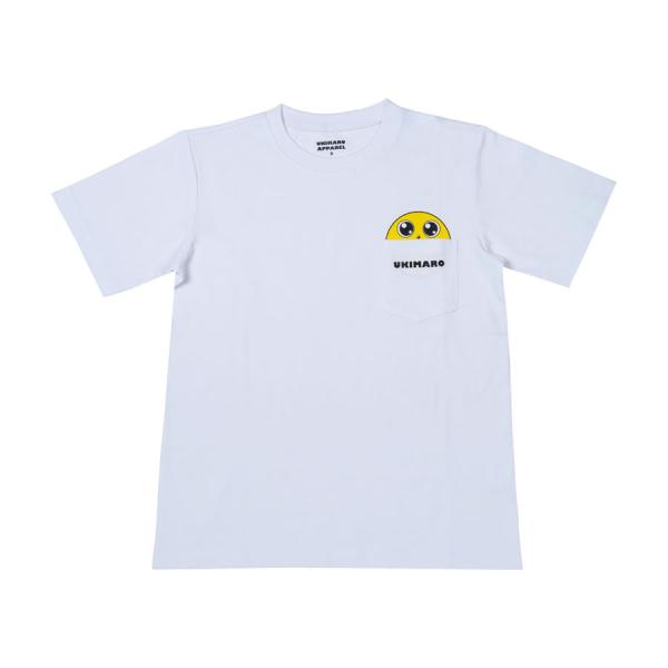 がまかつ うきまろ ひょっこりポケティー ホワイト UK8023 (フィッシングシャツ Tシャツ)■素材：綿100%(天竺)≪がまかつ フィッシングシャツ Tシャツ≫